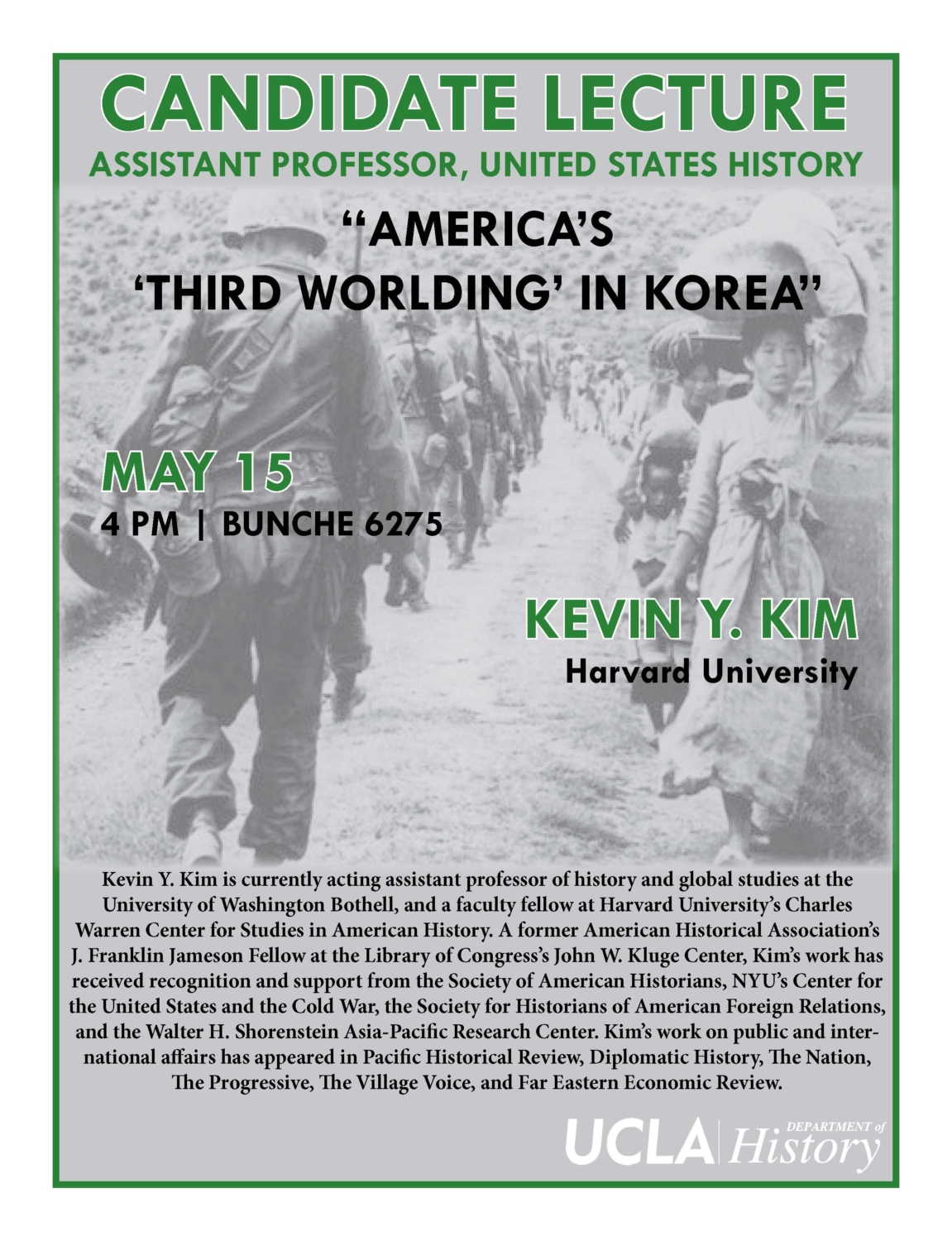 Kevin Y. Kim - “America’s ‘Third Worlding’ in Korea” - UCLA Department ...