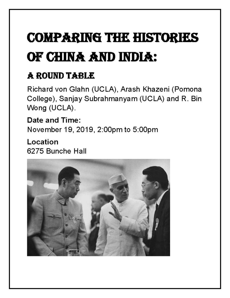 Comparing the Histories of China and India: A Round Table - UCLA ...