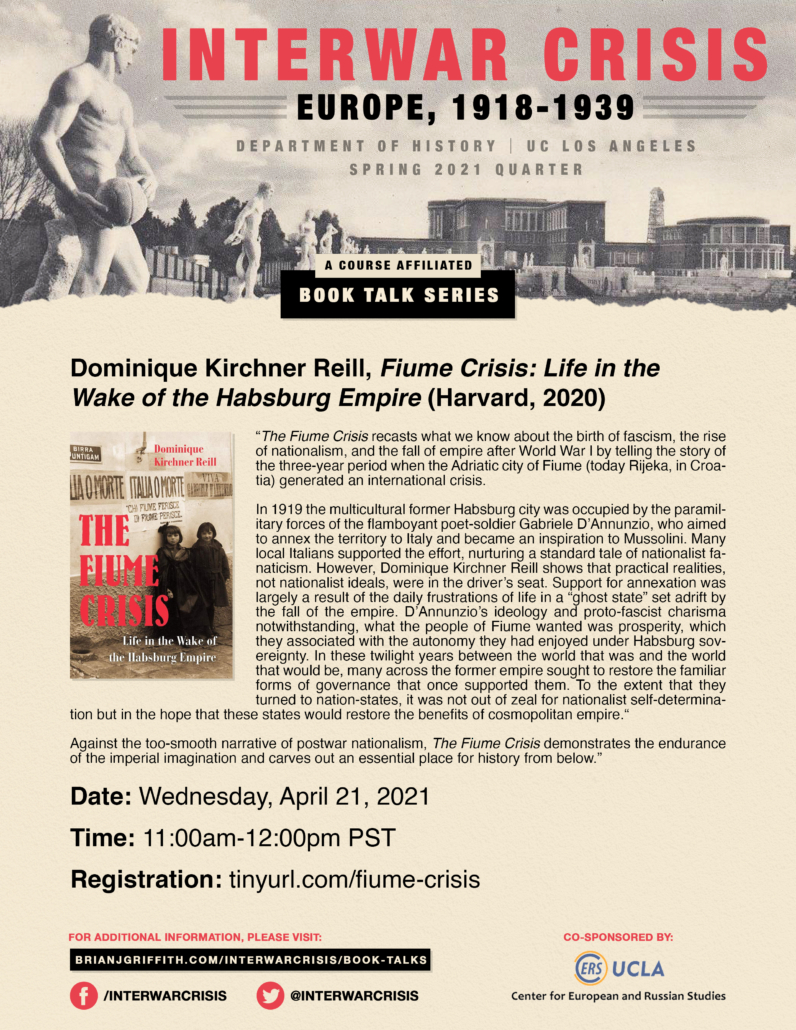 Dominique Kircher Reill, “Fiume Crisis: Life in the Wake of the ...